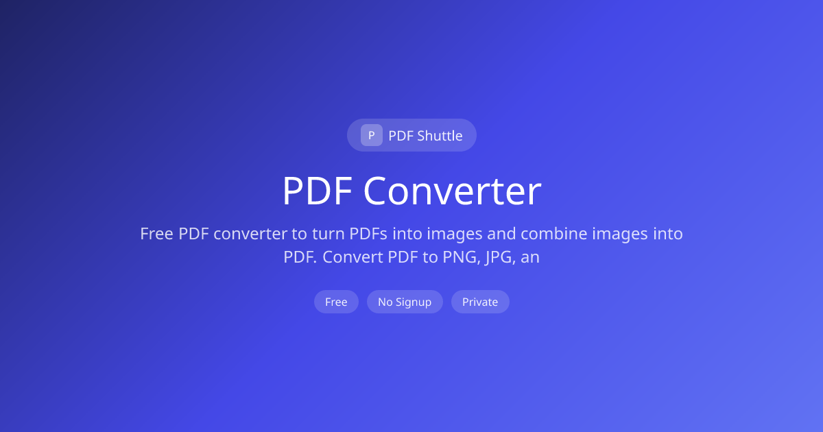 PDF Converter Online - Free PDF Converter Tool | PDF Shuttle